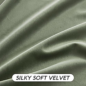 RYB HOME White Sheer Curtains & Velvet Curtains