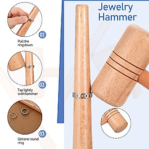 Jewelers Tools Set Including Jeweler Saw Frame Bench Pin Clamp Diamond Needle File Wooden Ring Clamp and Ring Sizer Mandrel Measuring Tool Jeweler's Mallet Hammer Stick for Jewelry Making