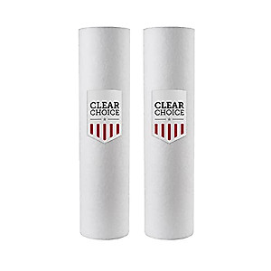 Clear Choice Sediment Water Filter 10 Micron 10 x 2.50" Water Filter Cartridge Replacement 10 inch RO System EC110 EV9534-12 EV9534-40, 155015-43 P10, 2-Pk