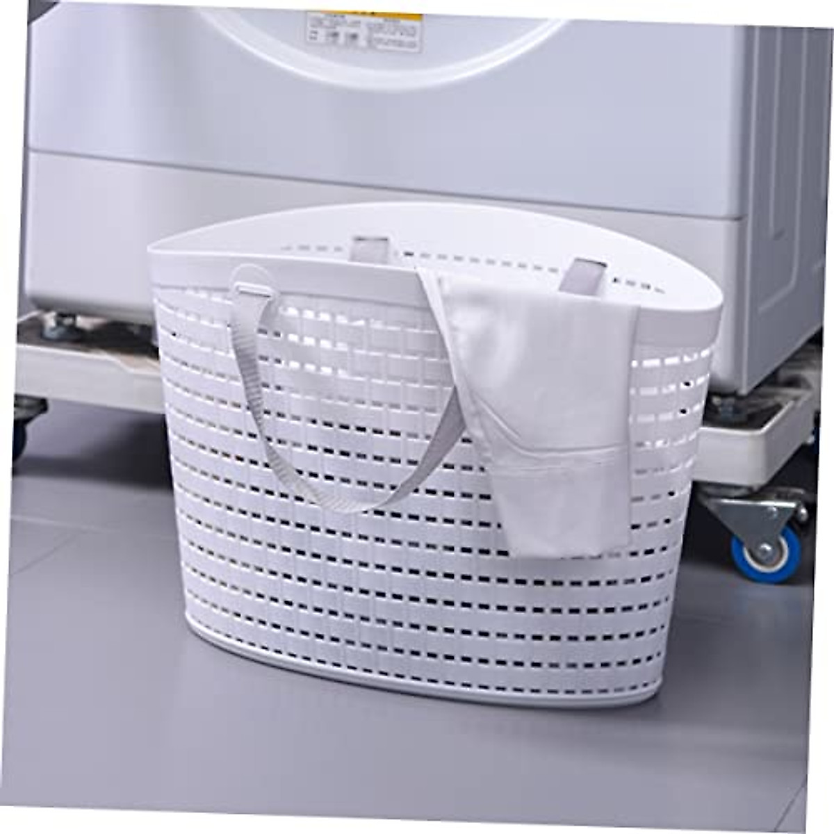 2pcs Plastic Laundry Basket The Tote Bag Basket for Blankets Hanger for Storage All Toiletry Bucket Cleaning Basket Hollow-out Basket Sundries Storage Bin Bedroom Storage Basket HOMOCONO