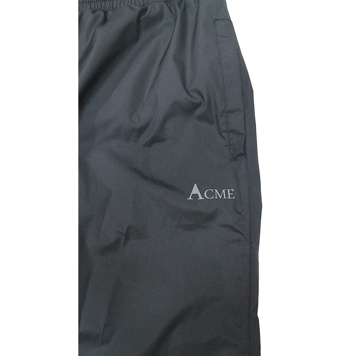 Acme Projects Rain Pants, 100% Waterproof, Breathable, Taped Seam, 10000mm/3000gm for Hiking Golfing Fishing (Men's, XX-Large, Black)