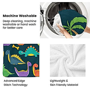 HYHSJY Personalized Dinosaur Blanket, Custom Baby Blankets for Girls Boys, Personalized Baby Girl Birthday Gifts, Customized Newborn Swadding Blanket with Name