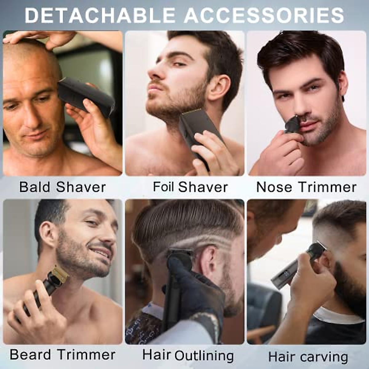 Solimpia Foil Shaver Electric Shavers for Men Bald Head Shaver Zero Gapped Cordless Nose Hair Trimmer Electric Razor Clipper T-Blade Men’s Grooming Kit Professional
