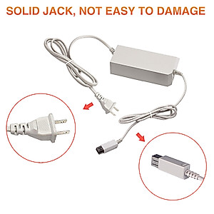 Xahpower 3 in 1 Accessories Bundle Kits for Wii, AC Power Supply Adapter + Composite Audio Video Cable and Wired Infrared Ray Sensor Bar Compatible with Nintendo Wii