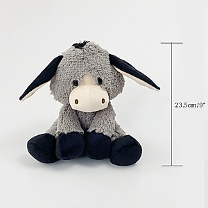 Injoy Group 9” Donkey Stuffed Animals for Newborn Baby,Stuffed Donkey Animal Plush Toys for Boys and Girls,Great Stuffed Donkey Gifts for Birthday,Baby Shower,Mother's Day,Machine Washable