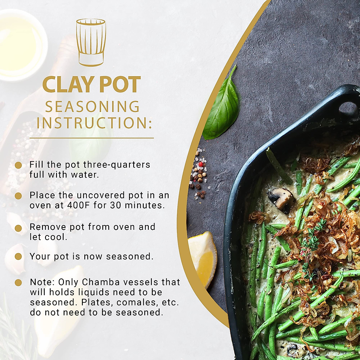 Toque Blanche Clay Pot Essentials - Versatile Clay Cooking Pots, Handmade Earthenware Cookware - Perfect for Cooking Soups, Stews, and More | Black - 6-Quart Large Pot with Handle & Lid