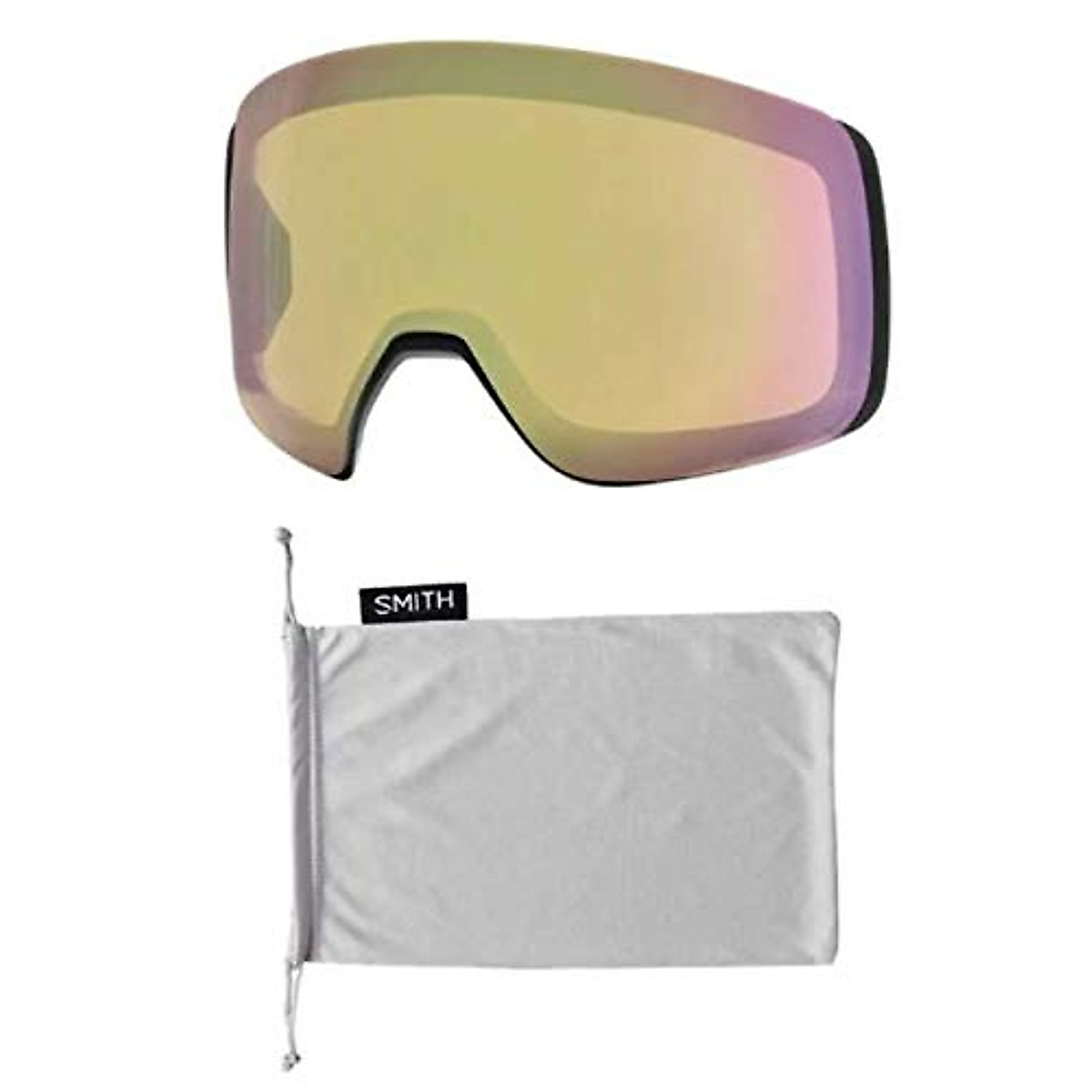 SMITH Optics 4D MAG Unisex Snow Winter Goggle - Black, ChromaPop Everyday Red Mirror