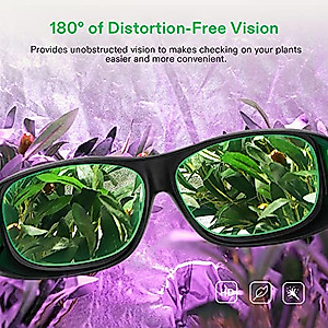 VIVOSUN 2-Pack Indoor Hydroponics LED Grow Room Glasses with Glasses Case