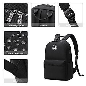 Abshoo Lightweight Backpack for School Classic Basic Water Resistant Casual Daypack Plain Bookbag (Baby Pink)