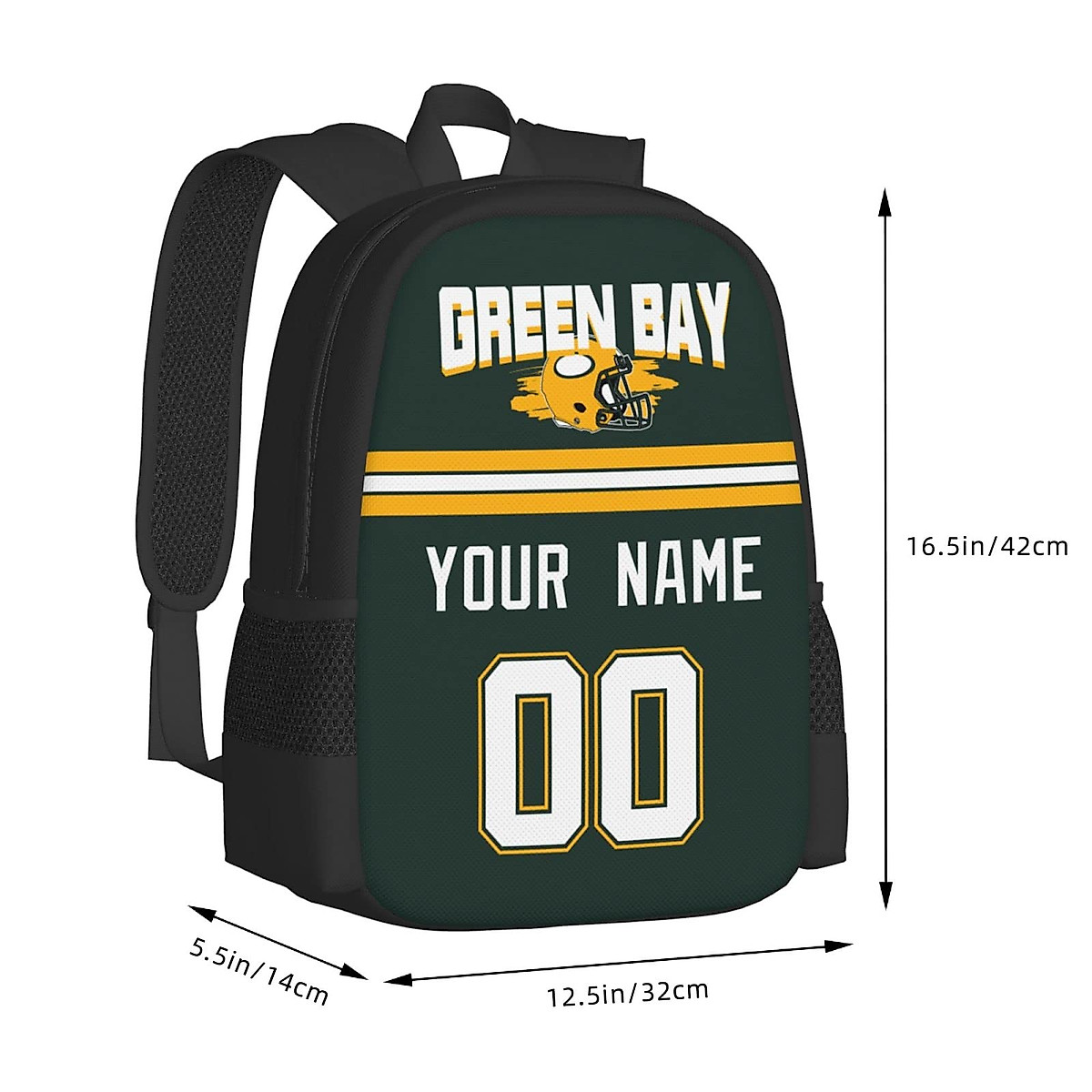 ANTKING Green Bay Backpack Custom any Name and Number Gifts for Men Women