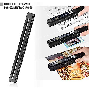 Portable Handheld Scanner, ANNCARY Document Wand Scanner Handheld for Business Photo Picture Receipts Books JPG/PDF Format Selection Micro SD Card Hand Scanner-B