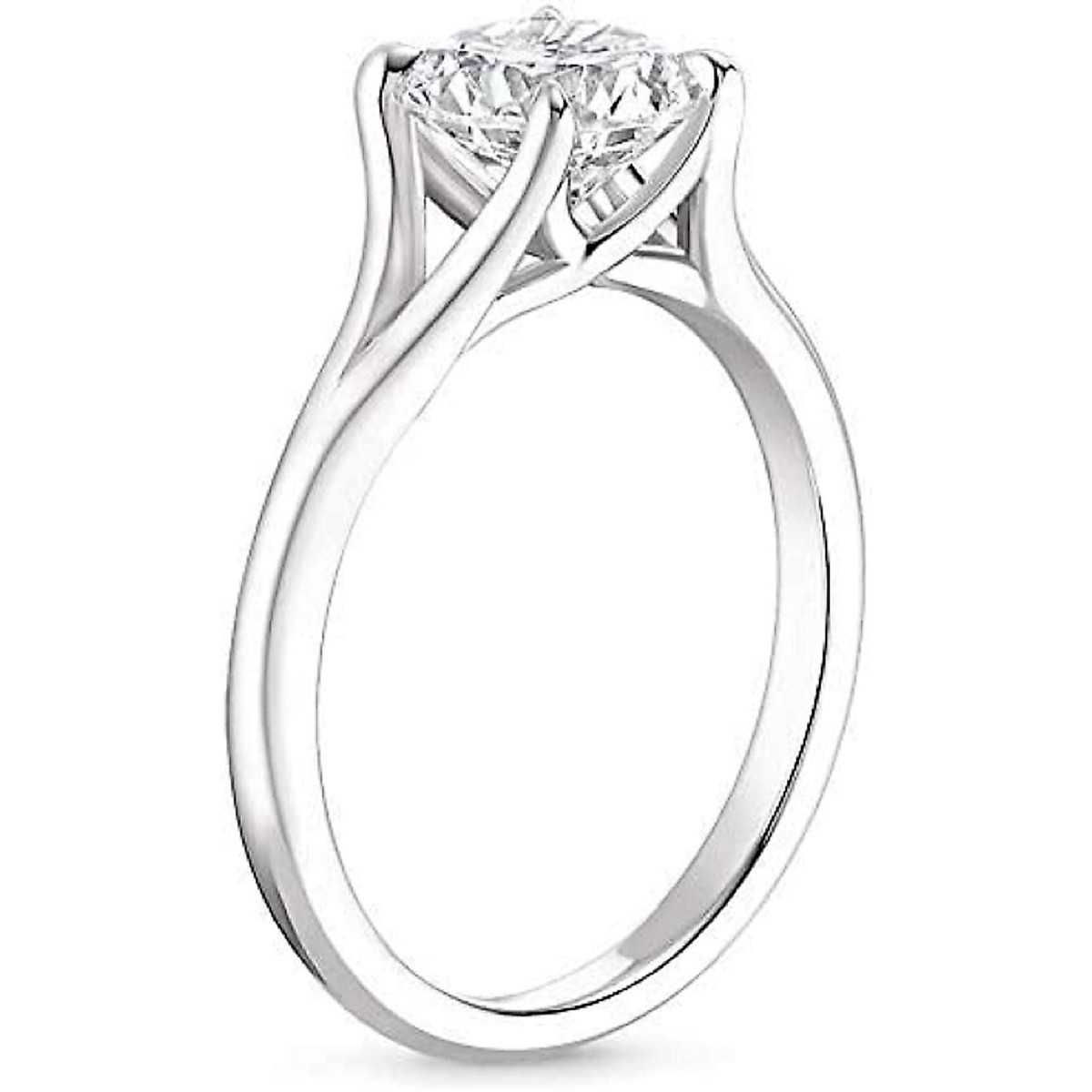 Moissanite World Princess Cut 2 Carat Moissanite Engagement Ring, Wedding Ring, Eternity Sterling Silver Ring Set, Anniversary/Christmas/Birthday/Valentine's Day Jewelry Gift (10.5)