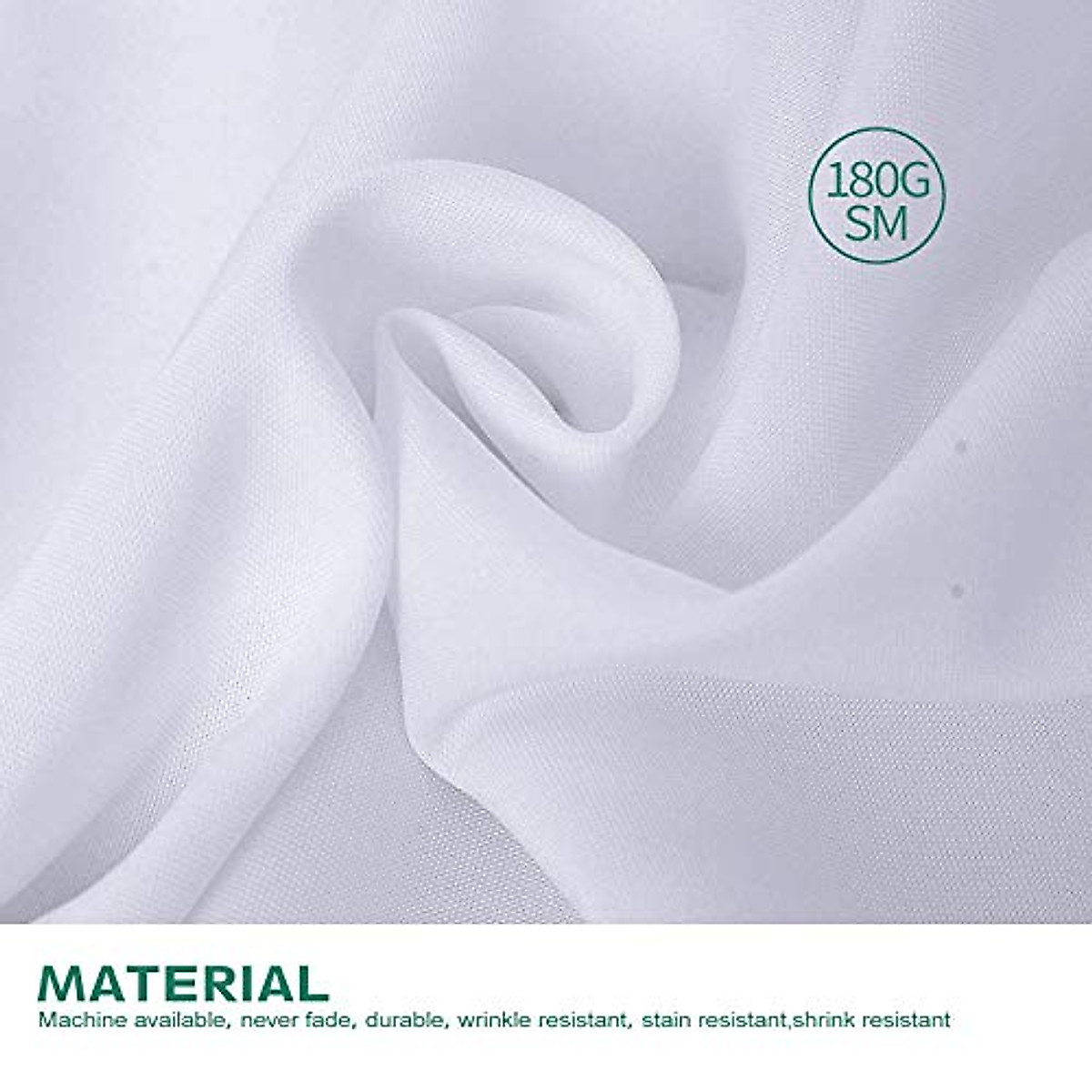 Surmente Tablecloth 120 Inch Round Polyester Table Cloth for Weddings, Banquets, or Restaurants (White) …