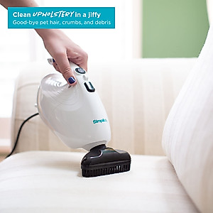 Simplicity Vacuums Flash Mini Handheld Vacuum with Attachments, Powerful Corded Hand Vacuum for Craft and Sewing Projects, Small Vacuum for Car Detailing, F1