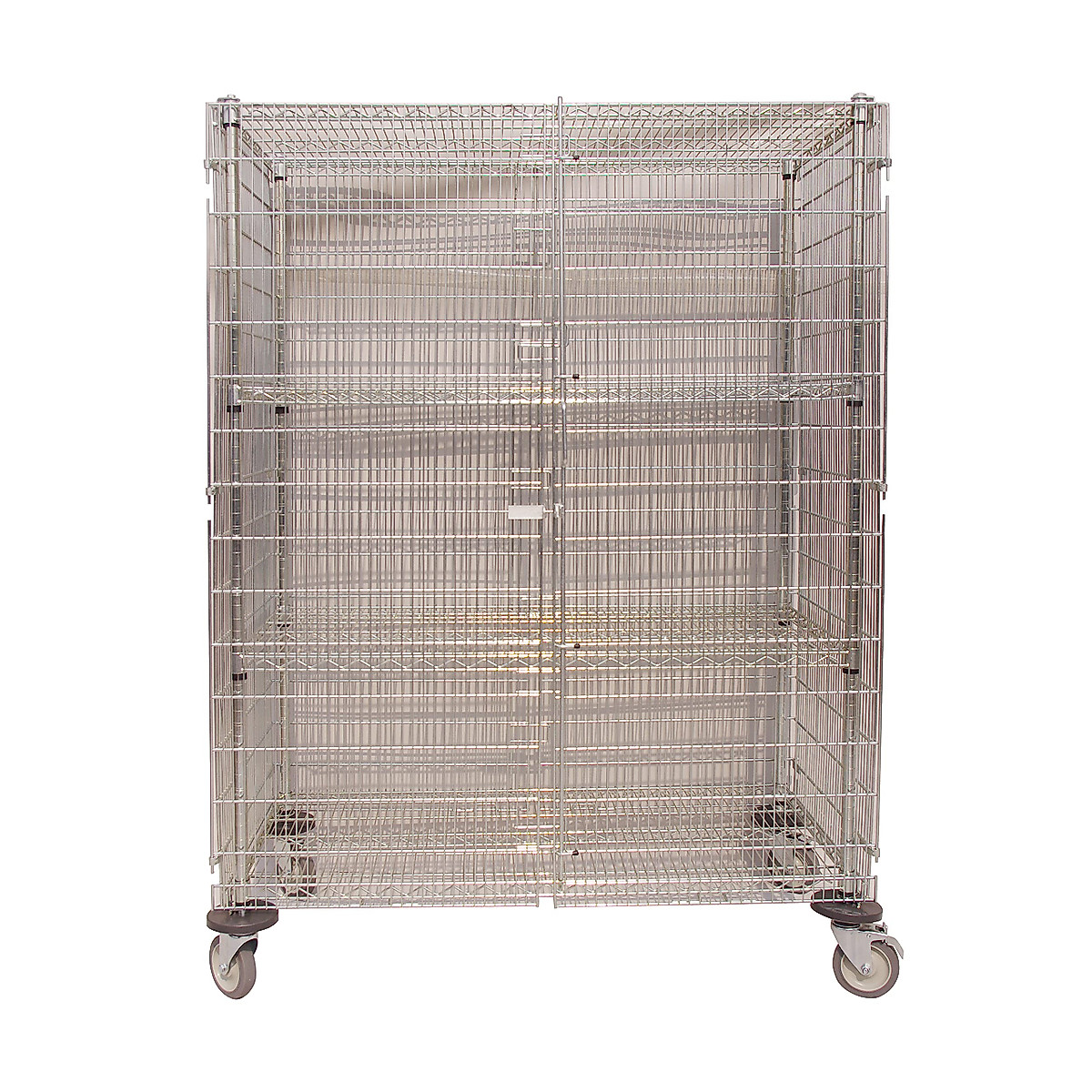 HIGOOD Wire Security Cart with Adjustable Shelves, Heavy Duty Rolling carts,1,000 lb Load Capacity, 52 inx27 inx69 in