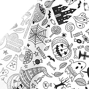 100 Sheets 20 * 14 Inches Halloween Tissue Paper for Gift Bags Boho Style Pumpkin Ghost Tombstone Castle Print Art Tissue Paper Bulk for Halloween Birthday Party DIY Crafts Gift Wrapping