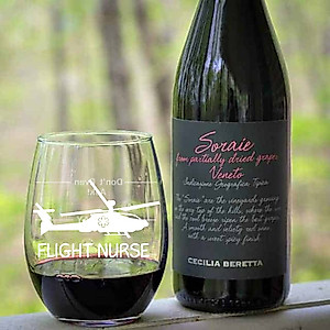 AGMDESIGN Funny Two Sided Good Day Bad Day Don't Even Ask Flight Nurse Wine Glass, Gift for Doctor, Nurse, Assistant, Pilot, Flight Attendant, Students, Graduation Gifts for Men Women