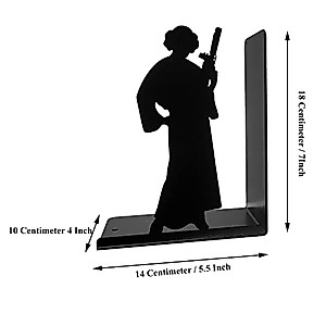 HeavenlyKraft Decorative Metal Bookends, Non Skid Book End, Superhero Bookends, Library Bookends, Bookends for Shelf, Book Stopper for Home/Office Decor/Shelves, 7 X 5.51 X 4 Inch Per Piece