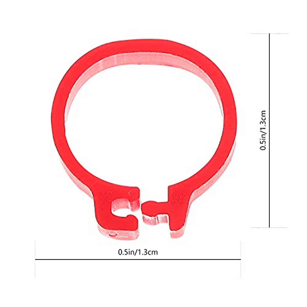 balacoo Duck Leg Rings 100pcs 10mm Racing Pigeon Leg Rings Bird Rings Leg Bands for Pigeon Parrot Finch Canary Hatch Poultry Rings Red Hen Leg Bands