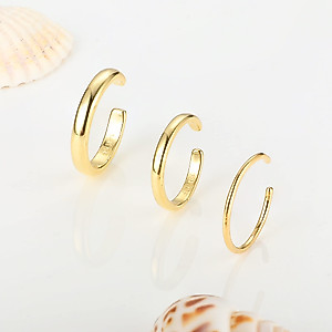 HAIAISO Toe Rings for Women Adjustable Thin Open Band Toe Ring Summer Beach Foot Jewelry