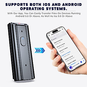 Ajunbee 64GB Smart Voice Recorder, Voice Activated Recorder with App, 800 Hours Recording Capacity, 60 Hours Continuous Recording,Enhanced AI Noise Canceling, Recording Device for Meeting, Lecture