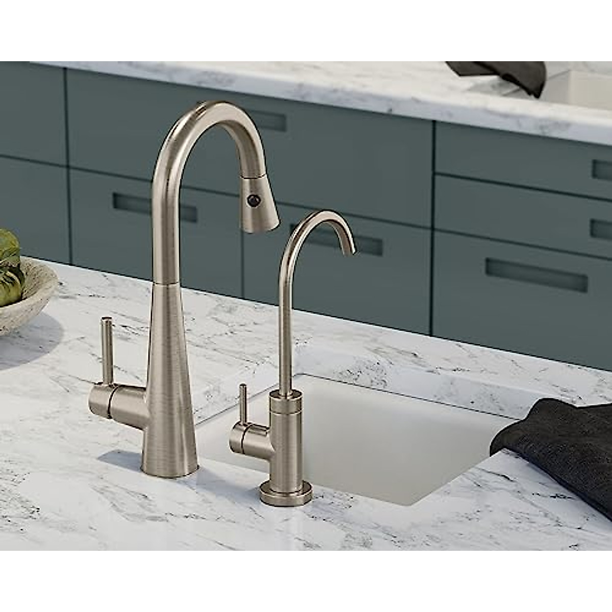Moen Spot Resistant Stainless Sip Modern Cold Water Kitchen Beverage Faucet with Optional Filtration System, Drinking Water Faucet, S5530SRS