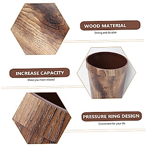 LIFKOME Retro Trash Can Farmhouse Trash Can 13 Gallon Trash Can Rubbish Bin Decorative Storage Baskets Wicker Trash Basket Metal Storage Baskets Trash Can Garbage Bin Trash Can Container