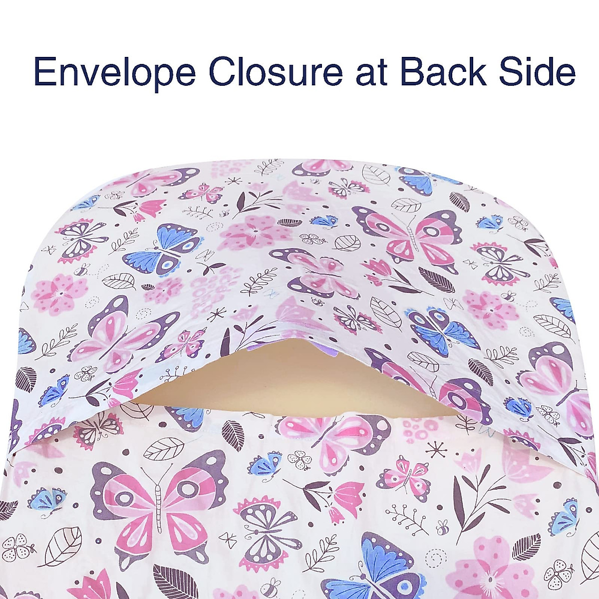 AMROSE Premium Cotton Butterfly Bassinet Sheets, Fit for Halo Bassinest Swivel Sleeper, 2 Pack Hourglass Bassinet Mattress Sheet Set for Girl, Soft Breathable Safe, Pink & Floral Butterfly Prints