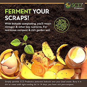 All Seasons Bokashi Compost Starter 2 lbs (1 Gallon) - Dry Bokashi Bran for Kitchen Compost Bin, Compost Food Pet Waste Quickly & Easily with Low Odor by SCD Probiotics