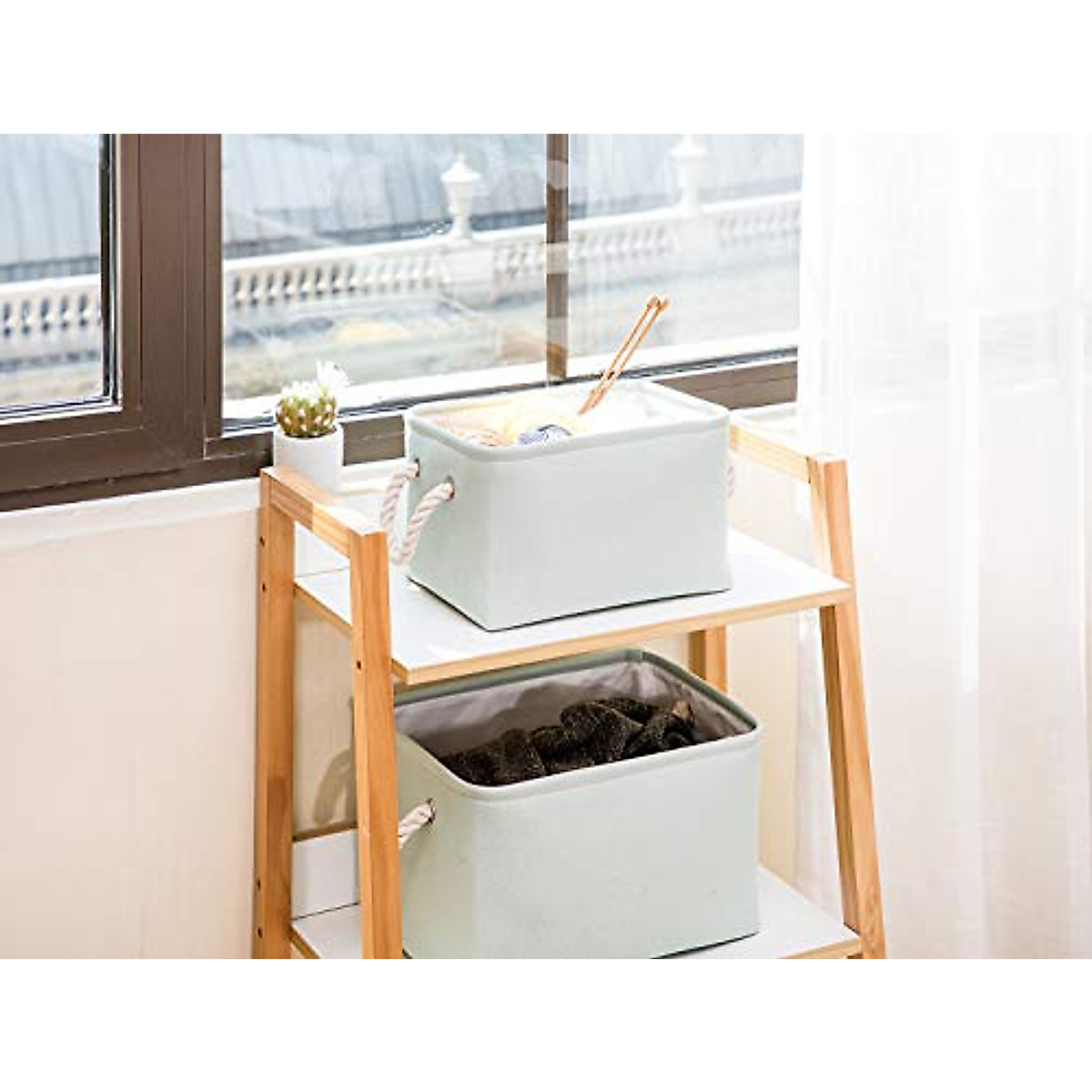 Home Zone Living VS19598E Storage Basket, 3-Pack, Turquoise