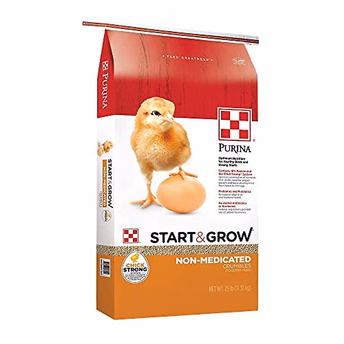 Purina Start and Grow | Non-Medicated Chick Feed Crumbles | Nutritionally Complete - 25 Pound (25 lb.) Bag
