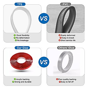 Edge Banding 16.4ft U-Shape Countertop Edge Trim TPE Self Adhesive Veneer Edging Flexible Edge Bumper for Cabinet Repair DUSUYO Furniture Edge Strip (20mm, White)