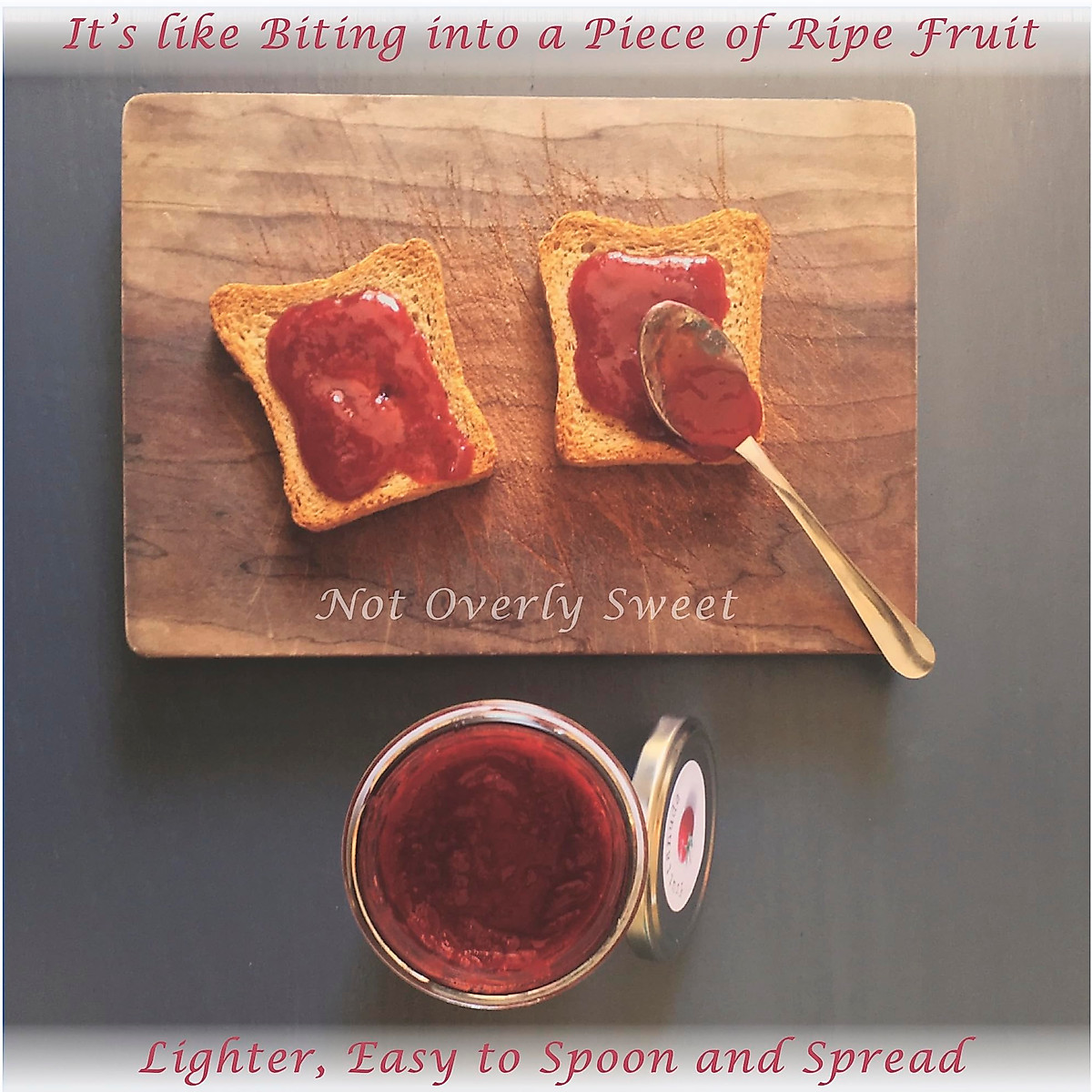 WellEatable Strawberry Jam Preserves, Organic Spread, 100% Italian Fresh Fruit, Only Two Ingredients, More Fruit +90%, Less Sugar, No Chemicals - Strawberry, 8.1 oz (Pack of 1)