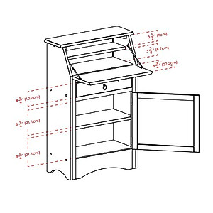 Winsome Wood Regalia Home Office, Walnut, Secretary Desk