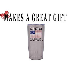 Funny 20 Ounce Large Stainless Steel Travel Tumbler Mug Cup Conservative Or Republican
