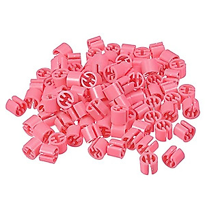 MECCANIXITY Clothes Hanger Markers Blank Tags Fit 3.5mm Rod for Garment Color Coding Pink, Pack of 150