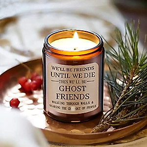 LAMIVEENLA Best Friend Valentines Day Gifts for Women Scented Candle Lavender - Funny Birthday Gifts for Friends Female Friendship Gifts Going Away Gifts for Coworker Soy Candle 7.4oz