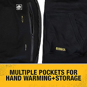 DEWALT DCHJ067B-L 20V/12V MAX Bare Hooded Heated Jacket, Black, Large