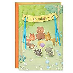 Hallmark Baby Shower Card (Animals in the Woods)