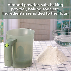 HESEXID Flour sifter,Battery Operated Electric flour sifter,Baking sifter with food grade stainless steel sifter. (black)