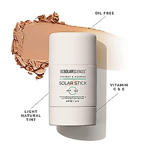 MDSolarSciences Tinted Solar Stick SPF 40 – Water-Resistant Mineral Sunscreen – Broad Spectrum UV Protection – Blendable Zinc Oxide Travel Stick – Smooth, Sheer and Natural Matte Finish, 0.6 Oz