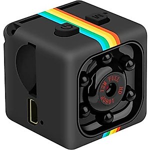 Mini Camera Nanny Cam Baby Camera Dashboard Cam Doorbell Cam 720P/1080P Cop Cam - SQ11 HD Camera Small Infrared Camera Night Vision No Wifi Needed Pocket Camera Bike Cam Tiny Helmet Cam