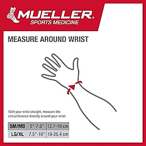 MUELLER Sports Medicine Reversible Wrist Stabilizer with Splint for Men and Women - Compression Wrist Support for Carpal Tunnel, Arthritis, Tendinitis Relief, Taupe, Small/Medium