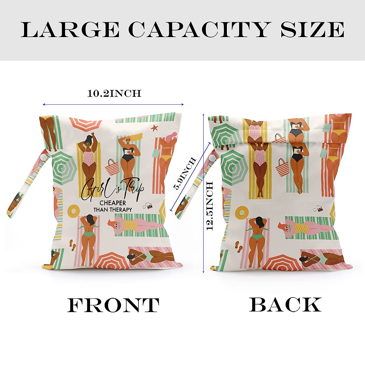 zcyxuuw Wet Bag, Wet Dry Bag, Wet Bag for Swimsuit, Travel, Beach, Pool, Diapers, Dirty Yoga Gym Clothes, Makeup Bag, Waterproof Reusable s Weekend Bag for Women s Trip Gifts