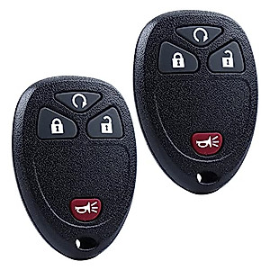 Key Fob Keyless Entry Remote for 2007-2016 Chevy Silverado Traverse Equinox Avalanche GMC Sierra Pontiac Torrent Saturn Outlook Vue (OUC60270, OUC60221), Set of 2