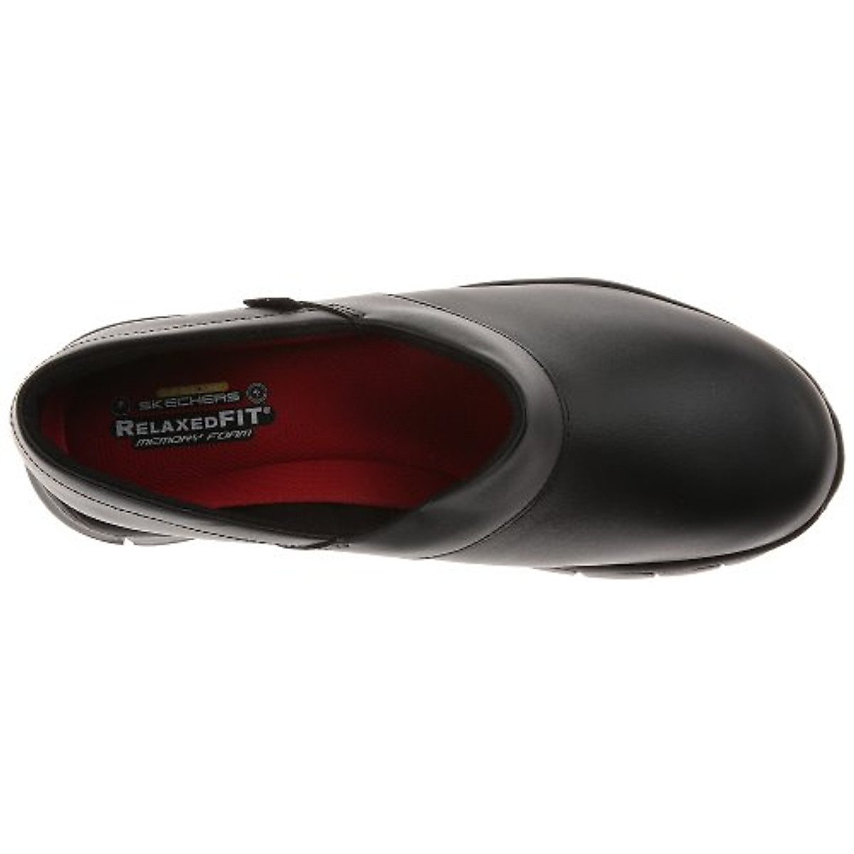 Skechers for Work Women's Relaxed Fit Slip Resistant Work Shoe, Black, 8 M US