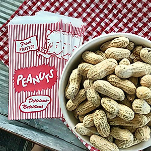 Paper Peanut Bags - Red White Elephant Pattern - 150 Pack