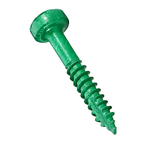 ARMOR TOOL Pocket Hole Screws - 1" Fine Thread Screws 100 Piece with Green Color Coat & Square Drive - AP-F-100-100