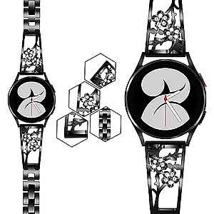 LYXLOVERI Quick Release Metal Watch Band Universal 20mm Band for Women Adjustable Black Silver Vintage-Gold Stainless Steel Strap SmartWatch Bands Valentine Gifts (20mm, Vintage-Gold)