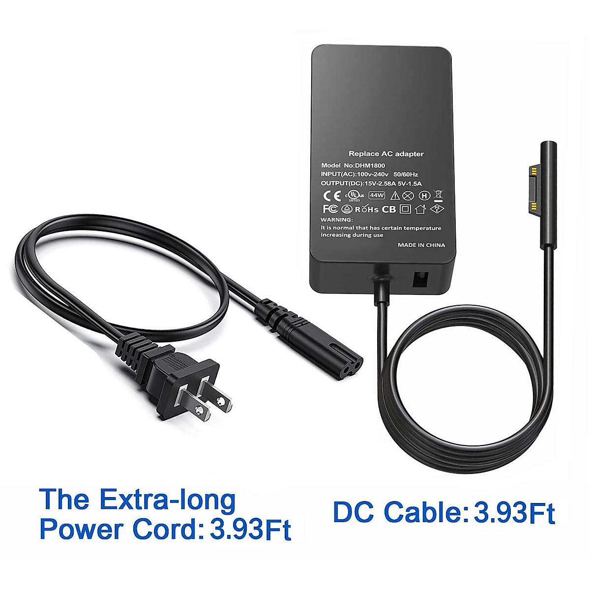 Pro Charger Laptop Charger,Smartwifi 15V 4A 65W Portable Charger for Pro 3/4/5/6/7/X Laptop1/2/3 & Pro & Book1/2 and Go 1/2